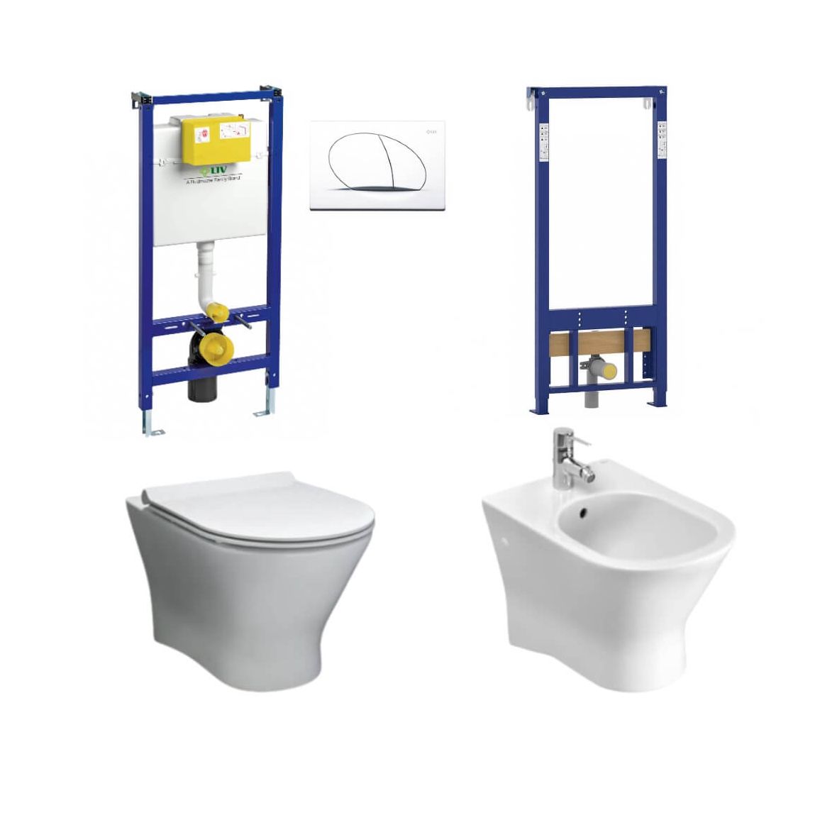 Pachet Nexo VIII: Vas WC suspendat Nexo, capac WC soft-close, bideu ...